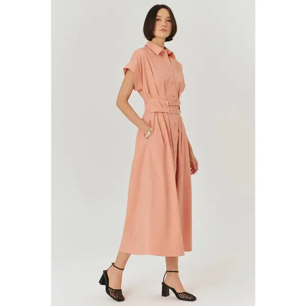 EXQUISE Samantha Midi Dress - Pink