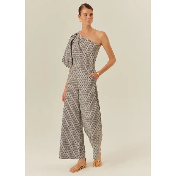 EXQUISE Anaya Jumpsuit - Black-white