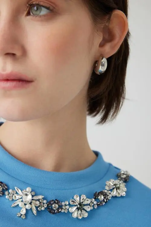 EXQUISE Crystal Embellished T-shirt