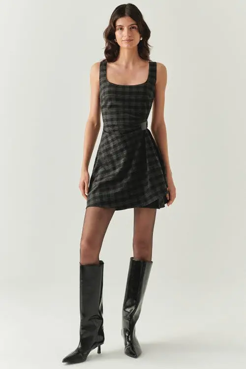EXQUISE Jada Sleeveless Mini Dress - Anthracite