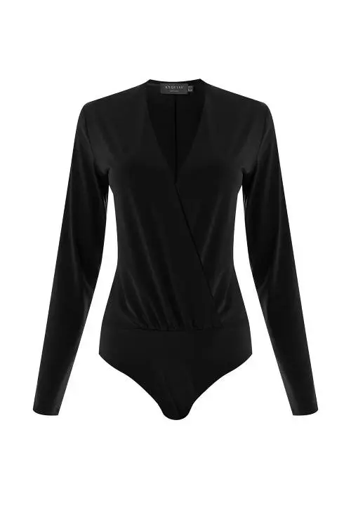 EXQUISE Meilani Long Sleeve V-neck Bodysuit