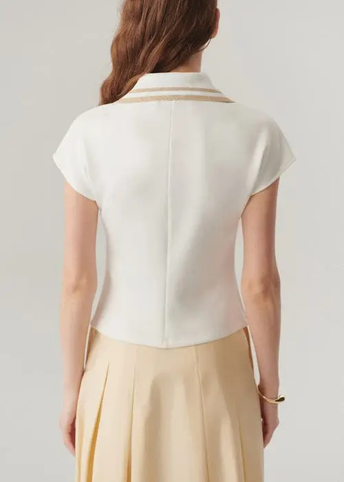EXQUISE Minimalist Crystal Pocket Tee