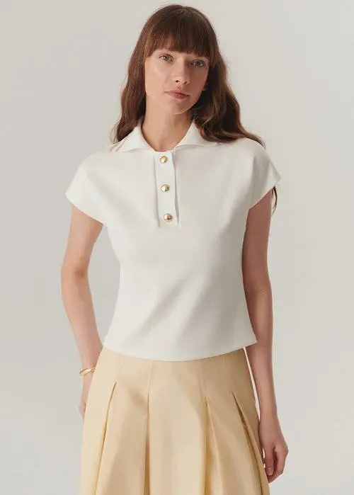 EXQUISE Minimalist Crystal Pocket Tee