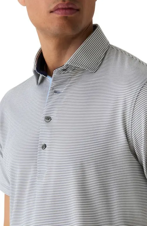 Greyson Saranac Stripe Performance Golf Polo