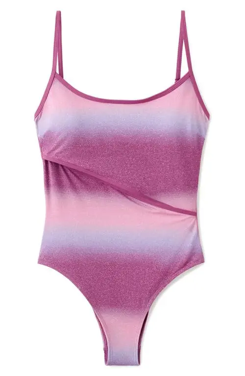 Mango Metallic Cutout One-piece Swimsuit