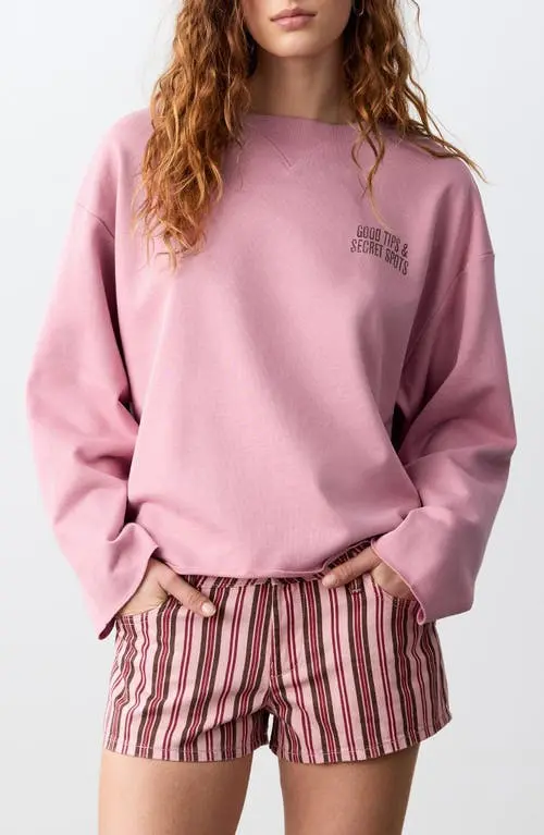Mango Oversized Graphic Sweatshirt