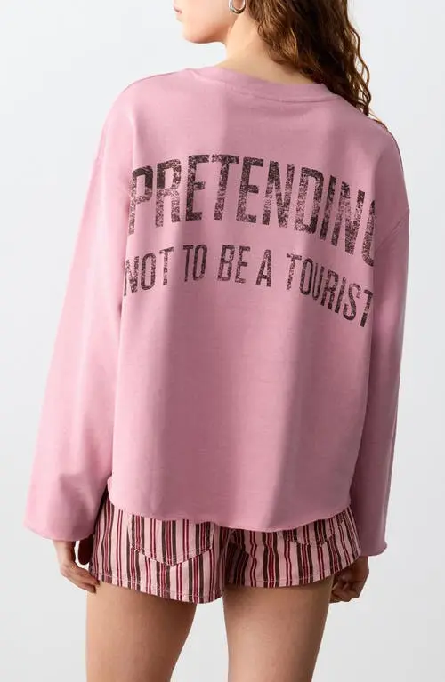 Mango Oversized Graphic Sweatshirt