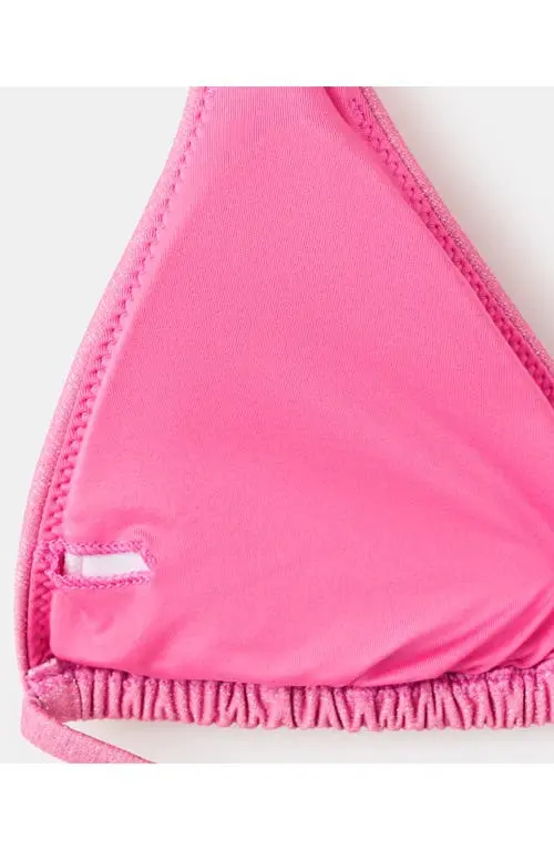 Mango Metallic Knotted Triangle Bikini