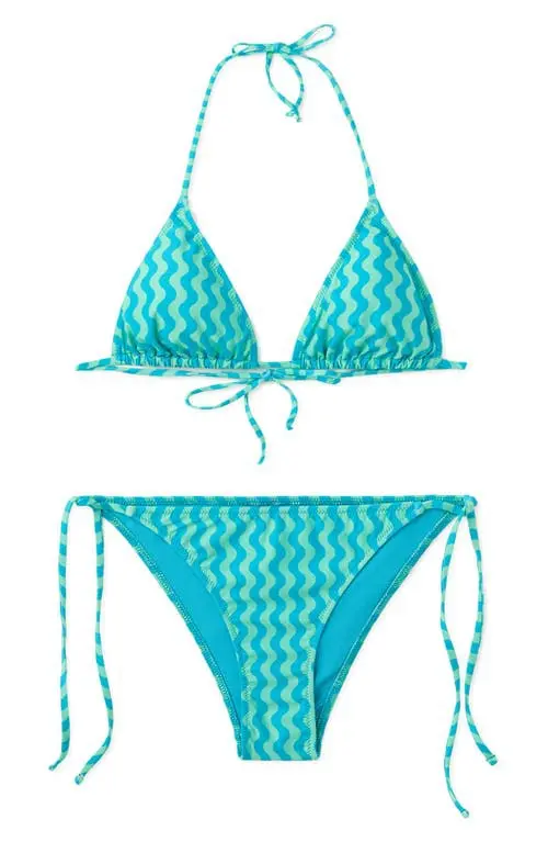 Mango Two-tone Triangle Bikini Set