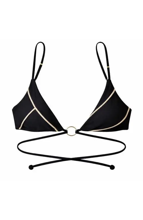 IVY SWIMWEAR Freyja Triangle Bikini Top - Black