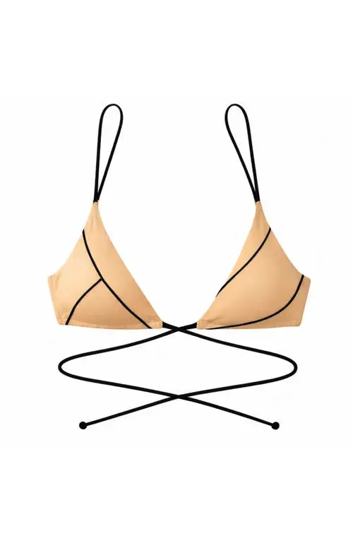 IVY SWIMWEAR Freyja Multi-way Triangle Bikini Top - Cream