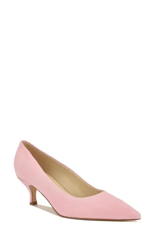 Nine West Siskp Pointed Toe Kitten Heel Pump - Light Pink
