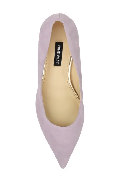 Nine West Siskp Pointed Toe Kitten Heel Pump - Light Purple