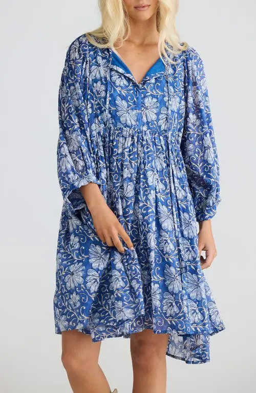 TALISMAN THE LABEL Wisteria Print Cotton Dress