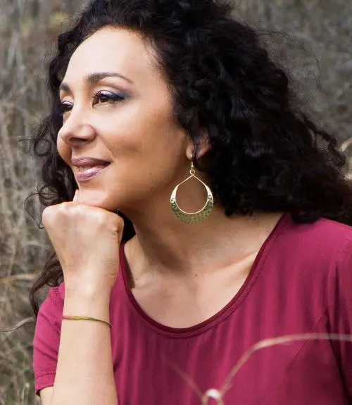 MATR BOOMIE Lunar Crescent Hammered Hoop Earrings - Gold