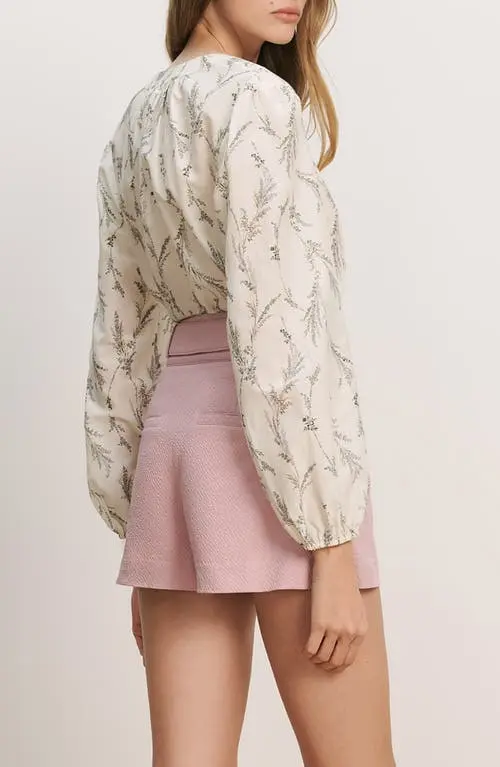 Veronica Beard Emiko Floral Cotton & Silk Button-up Shirt