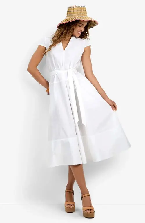 Trina Turk Delfina Midi Dress - White