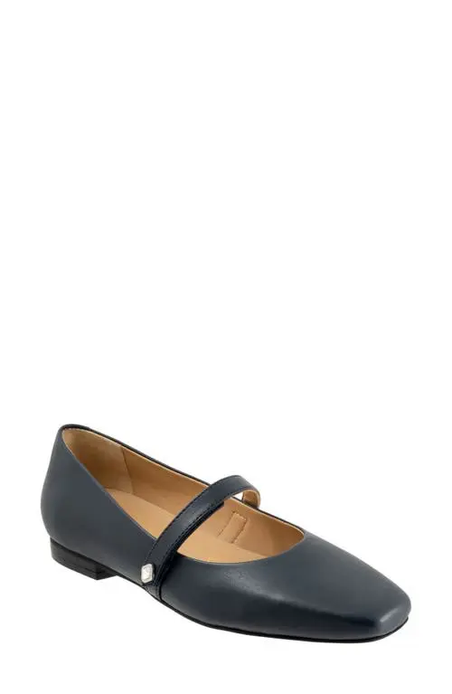 Trotters Hazel Mary Jane Flatmultiple Widths Available - Navy