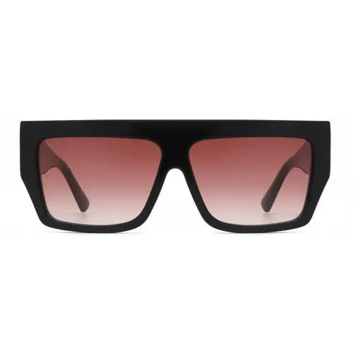 12PM STUDIOS Nyc Square Sunglasses - Black/red
