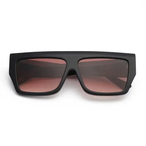 12PM STUDIOS Nyc Square Sunglasses - Black/red