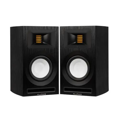 FLUANCE Ri71 Powered Bookshelf Speakers With Amt Tweeters, 5" Drivers - Black Ash