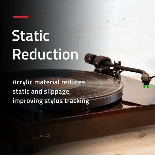 FLUANCE Acrylic Turntable Platter Mat, Reduce Vibrations
