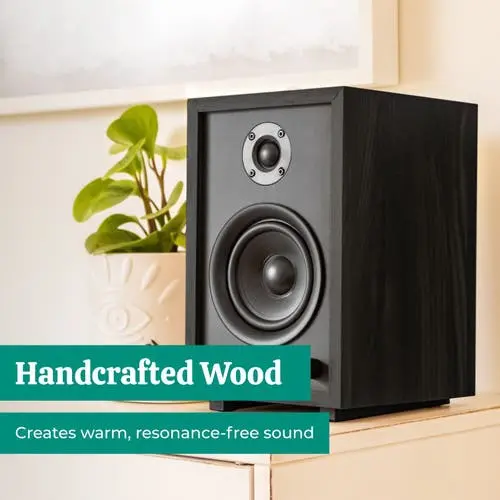 ELECTROHOME Mckinley 2.0 Stereo Powered Bluetooth Bookshelf Speakers - Black