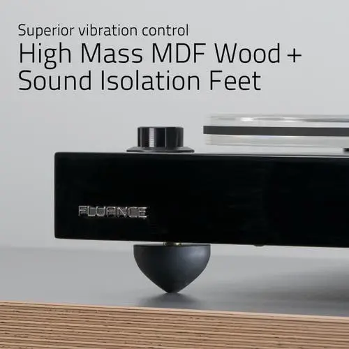 FLUANCE Reference High Fidelity Vinyl Turntable Record Player Ortofon Cartridge - Walnut