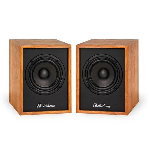 ELECTROHOME Huntley Powered Bluetooth Bookshelf Speakers - Teak