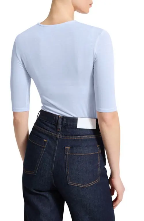 MARCELLA Frankie Sheer Jersey Top - Ice Blue