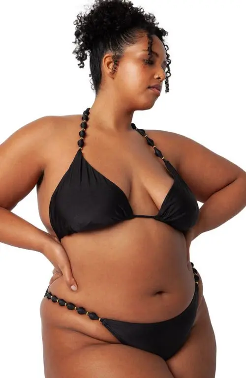 VILLA FRESCA Embellished Beaded Bikini Bottoms