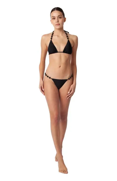 VILLA FRESCA Embellished Beaded Bikini Bottoms