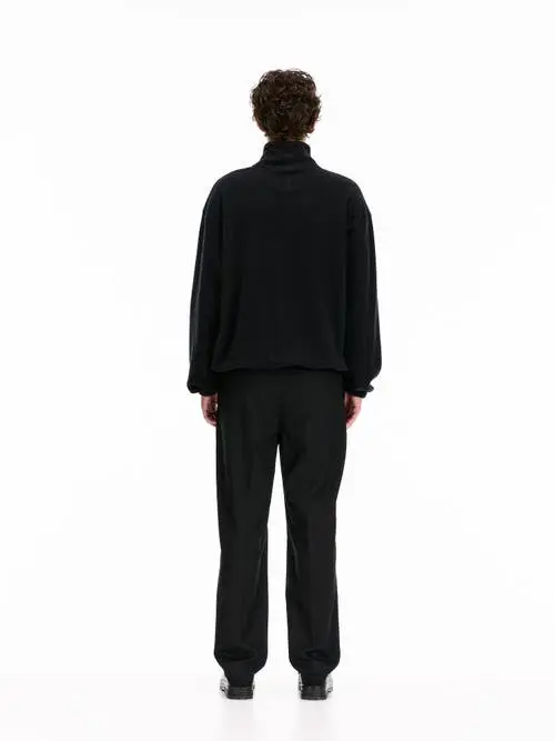 VOWELS Quarter Zip Fleece - Black