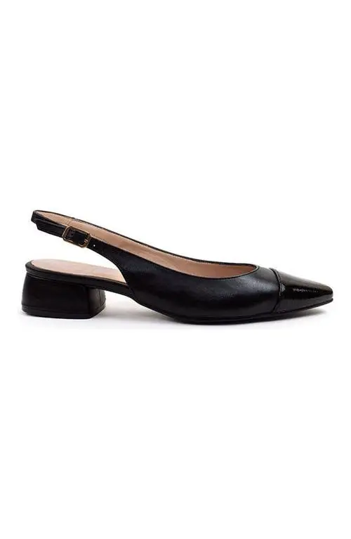 MENINA STEP Berta Slingback With Patent Cap Toe