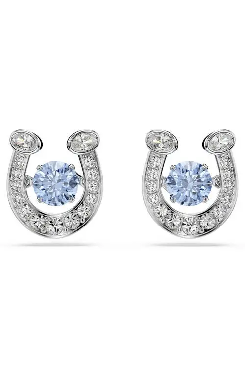 SWAROVSKI Symbolica Rhodium-plated Crystal Stud Earrings - Blue