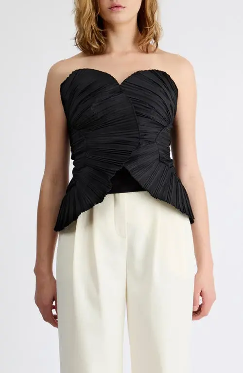 EXTRO & VERT Grace Plissé Bustier Top