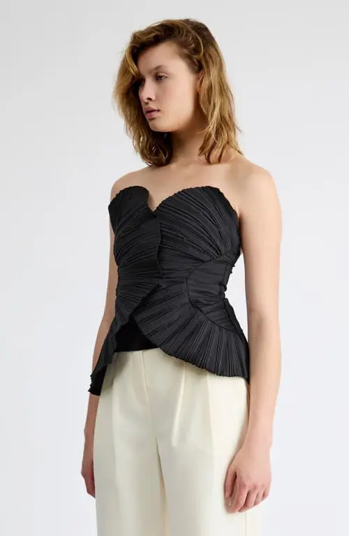 EXTRO & VERT Grace Plissé Bustier Top