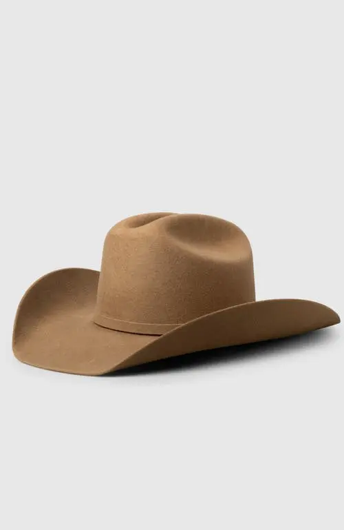 MANELA Wool Felt Cowboy Hat - Khaki