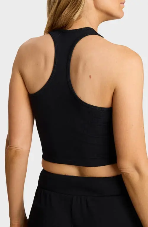 Commando Racerback Crop Rib Tank - Black
