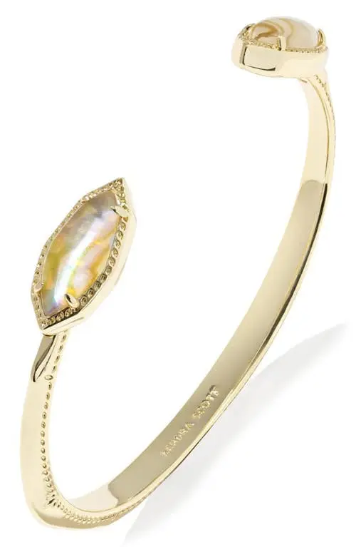Kendra Scott Ophelia Shell Cuff Bracelet - Gold Iridescent Abalone
