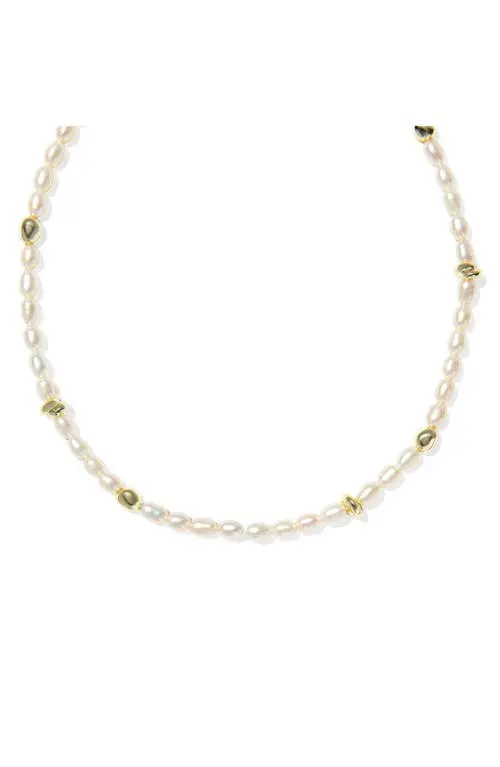Kendra Scott Gabriella Cultured Freshwater Pearl Strand Necklace - Gold Freshwater Pearl