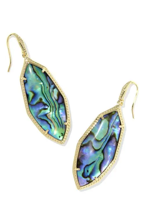 Kendra Scott Ophelia Shell Drop Earrings - Gold Abalone Shell