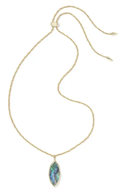 Kendra Scott Ophelia Large Shell Pendant Necklace - Gold Abalone Shell