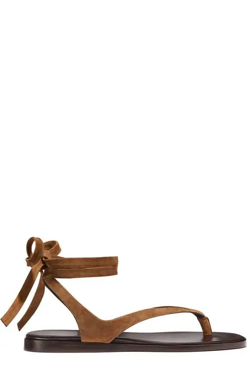MARGAUX LONNBERG Palermo Wrap Sandal - Nutmeg Suede