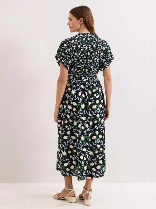 PHASE EIGHT Luisa Floral Print Midi Dress