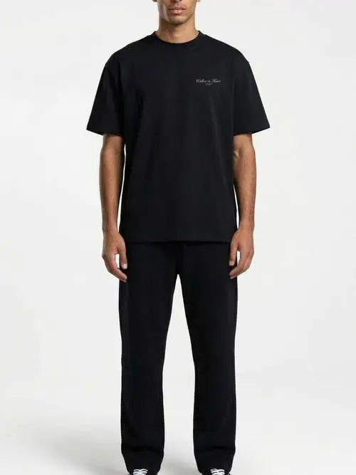 WALKER & HUNT Oversized Crew Tee - Black