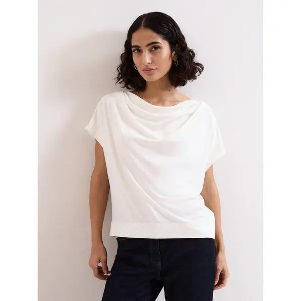 PHASE EIGHT Priya Cowl Neck Top - Neutral