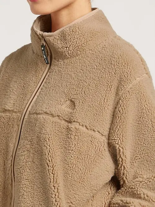 4TH ARQ Jude Long Sleeve Collared Fleece Jacket