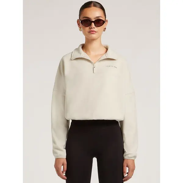 4TH ARQ Devan Long Sleeve Half-zip Fleece - Pebble