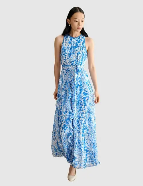 HOBBS LONDON Taryn Floral Ruffle Maxi Dress